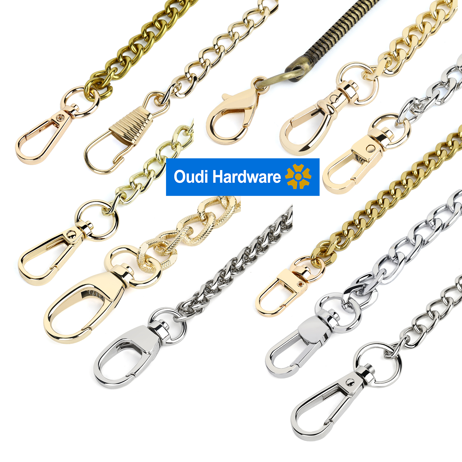 bag chain Aluminum Handle Purse Strap metal bag chain